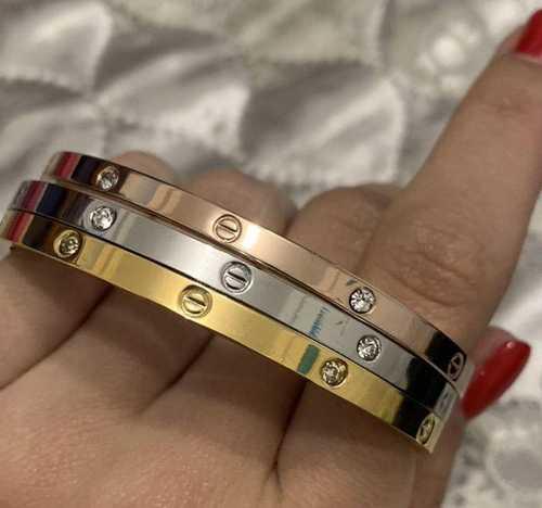 Браслеты Cartier Love сет 3 шт