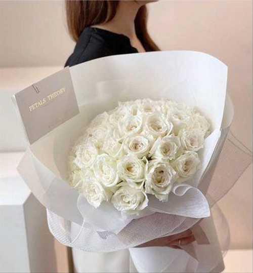 Букет белых роз Цветы букеты Эквадорские розы