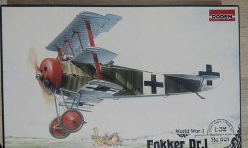 Сборная модель самолета fokker DR.1 (1 мир.война)