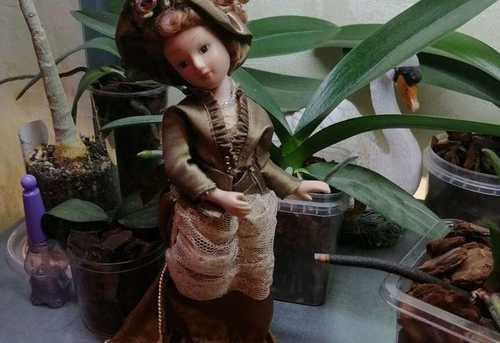 Кукла фарфоровая дамы эпохи