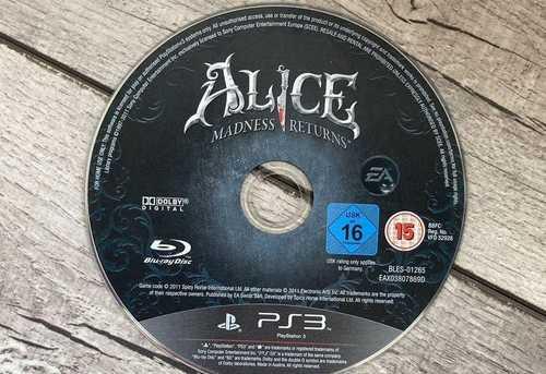 Alice Madness Returns Ps3 игры диск лицензия