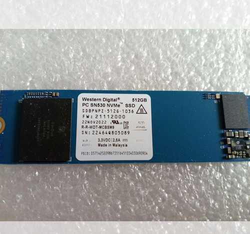 Western Digital 512GB PC SN530 NVMe SSD