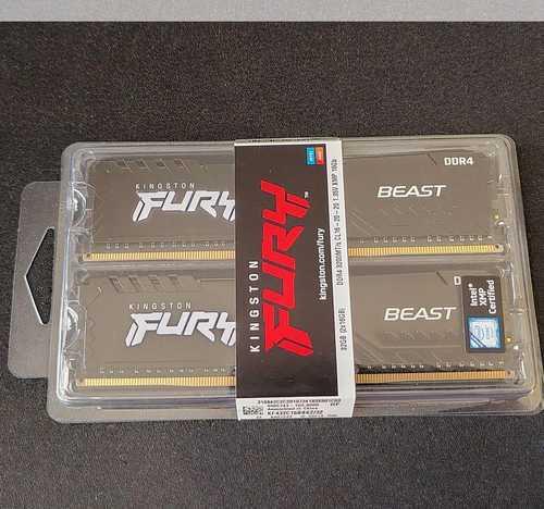 Озу DDR4 Kingston fury Beast Black KF432C16BBK2/32