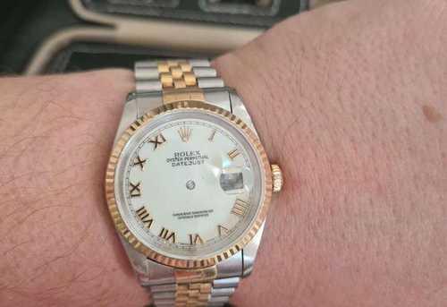 Rolex datejust 36 сталь/золото, корпус+браслет