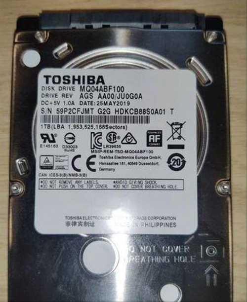 HDD Toshiba 1Tb SATA III 2.5