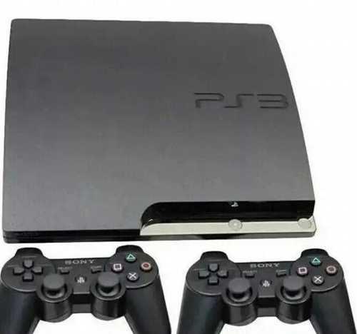 Playstation 3 ps3 slim 500Gb б/у  игры джойстики