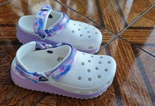 Crocs (кроксы) сабо женские,на танкетке