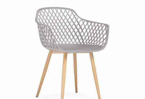 Пластиковый стул Rikon серый / натуральный
