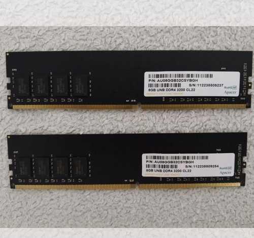 Оперативная память Apacer ddr4 16gb