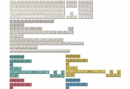 PBT Кейкапы Akko MDA profile Cream