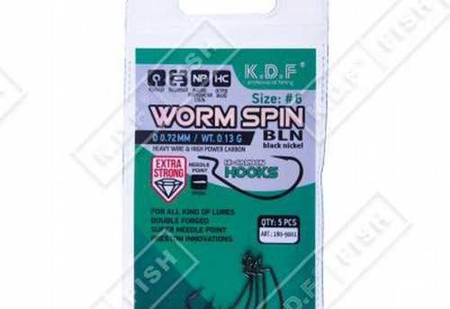 Крючок офсетный KDF Worm Spin 180-9001 №6