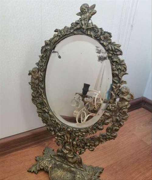 Зеркало антикварное настольное