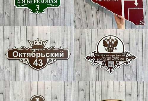 Табличка с вашим адресом