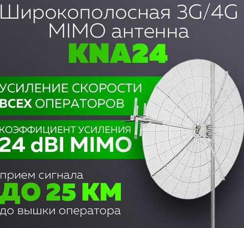 Параболическая 4G MiMO Антенна Kroks KNA24