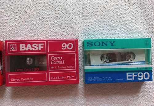 Аудиокассеты новые basf и sony