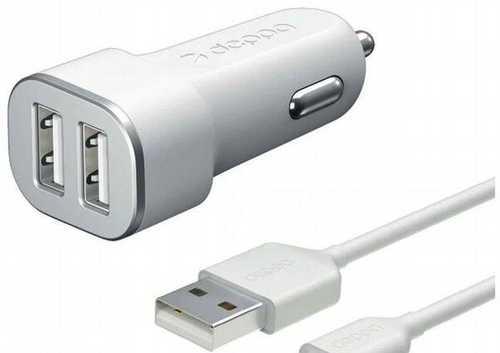 Автомобильное зарядное устройство Deppa 2 USB + д