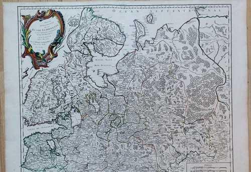 Большая карта Север европейской России 1753