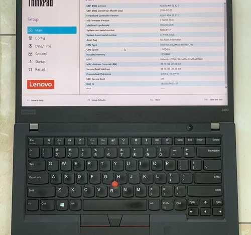 Thinkpad T490 i7-8665U/16/512/2K IPS