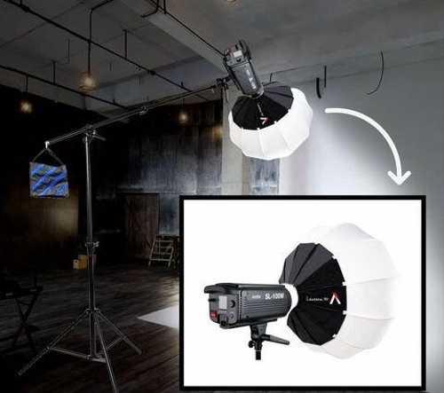 Godox SL-100W+софтбокс Aputure Lantern 90