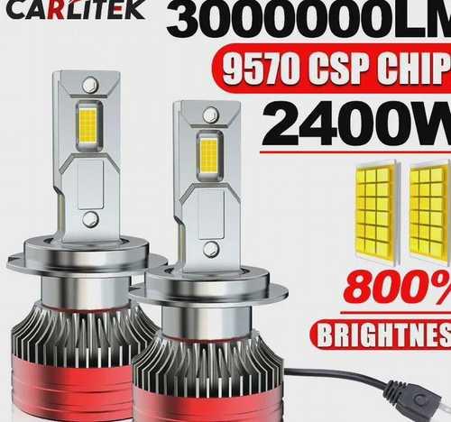 2400W 3000000LM H4 H7 Светодиодные фары 6000K Фара H1 LED H11 H8 HB3 9005 HB4 9006 9012 HIR2 H9 Авто