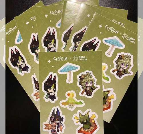 Genshin stickers x Dodo, Наклейки