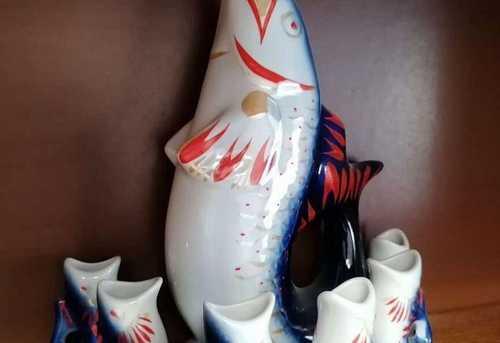 Фарфоровый набор"Рыбки"
