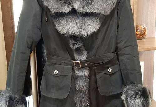 Зимнее пальто, куртка с натуральным мехом