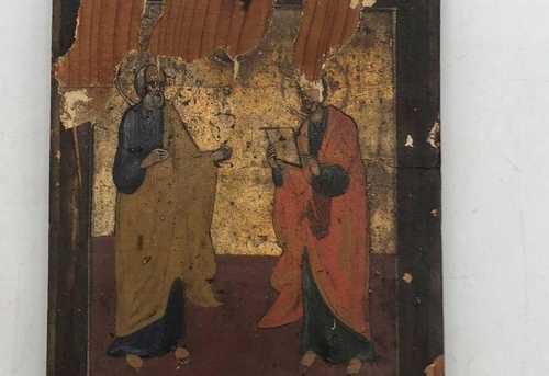 Икона Петр и Павел, 19 век, под реставрацию