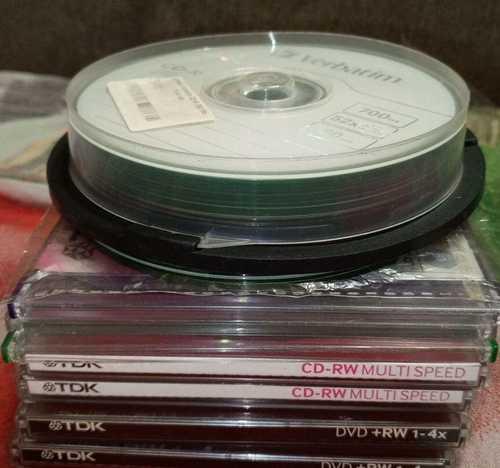 Болванки cd dvd r rw 24шт цена за все