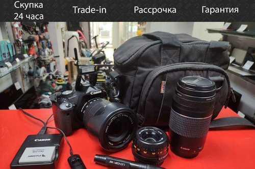 Фотоаппарат Canon EOS 500D с 3мя объективами