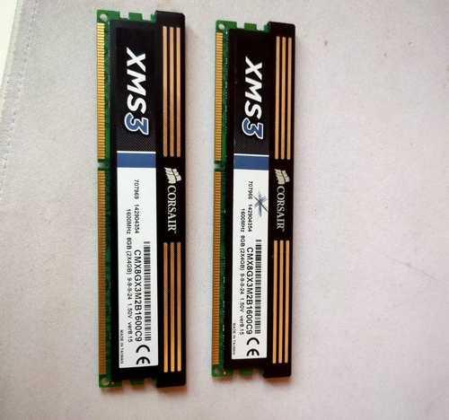 Оперативная память Corsair xms 3 ddr3 8гб