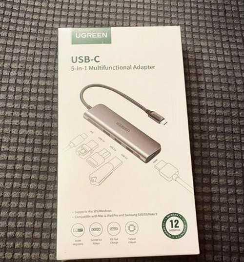 Хаб USB концентратор ugreen 5 в 1