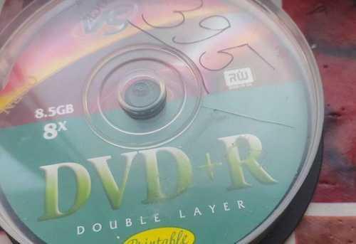 Диски DVD+r пустые 9 шт