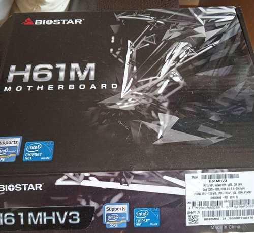 Продам материнскую плату Biostar H61M новая