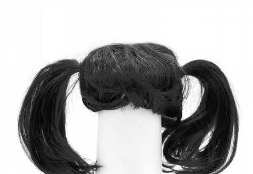 Волосы для кукол QS-15, диаметр 10-11см (черные)