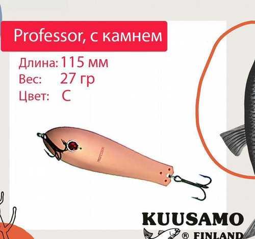 Блесна Kuusamo Professor 1, 115/27 с камнем, C