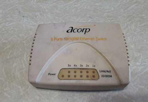 Сетевой коммутатор acorp HU5DP switch