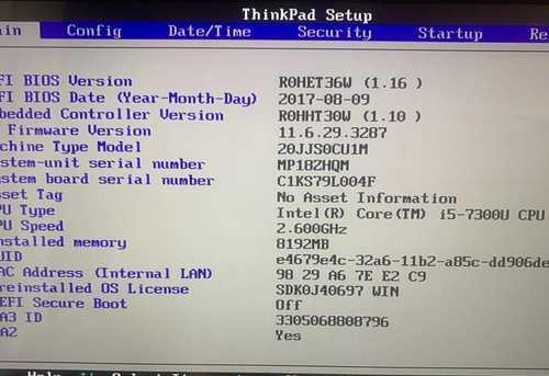 ThinkPad Yoga 370 i5-7300U, 8Gb DDR4