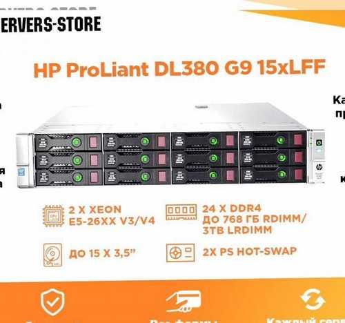 Сервер HP ProLiant DL380 G9 15xLFF