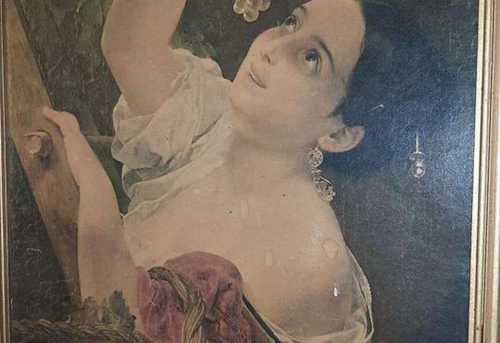 Картины Брюлова Дама с виноградом, Всадница, СССР