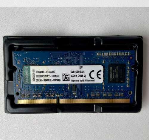 Модуль оперативной памяти Kingston 4 гб DDR3 1600