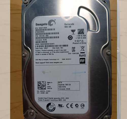 Жесткий диск Seagate, 500Гб