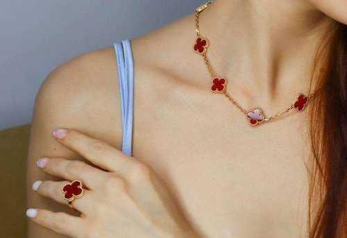 Колье браслет серьги Van Cleef Ванклиф VCA