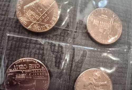 Набор монет 1 цент Линкольн