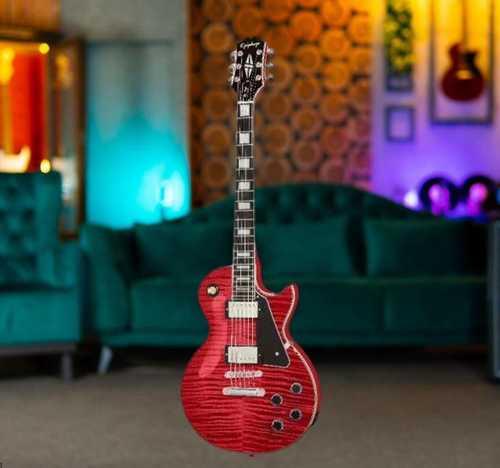 Epiphone Les Paul Custom Figured Transparent Red