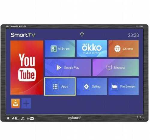 Телевизор портативный SMART TV Eplutus 1590S DVB-T