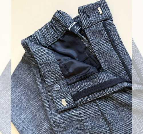 Серые клетчатые брюки Monki, (р-р 40-42)