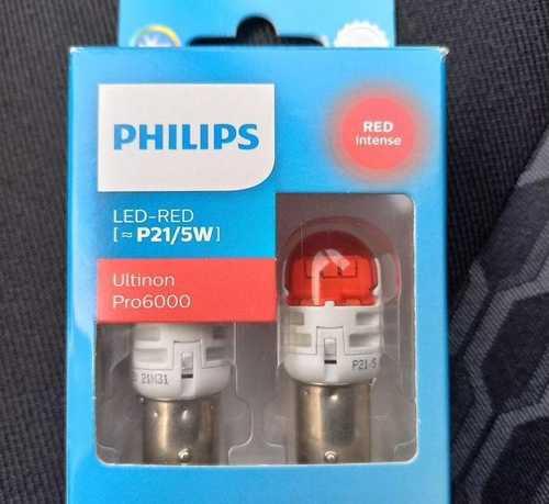 Светодиодные лампы Philips P21/5W Red 11499RU60X2
