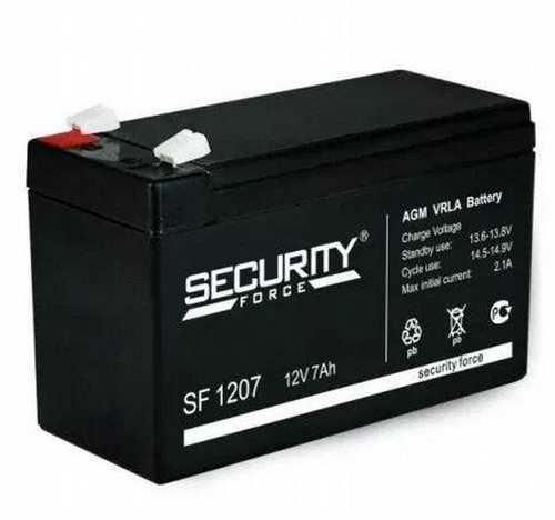 Security Forse, Аккумулятор для ббп SF 1207 12V 7A