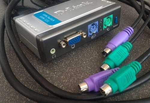 KVM переключатель D-Link KVM-121 Один монитор на 2